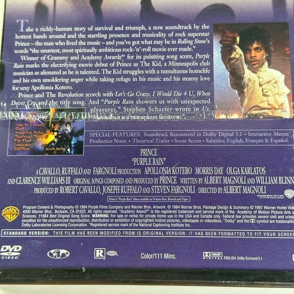 Warner Bros. | Media | Purple Rain Dvd 984 Prince New Sealed | Poshmark
